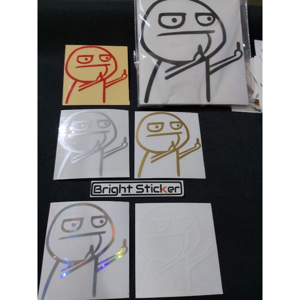 Jual STICKER MIDDLE FINGER JDM STICKER MOBIL MOTOR LAPTOP LUCU CUTTING ...