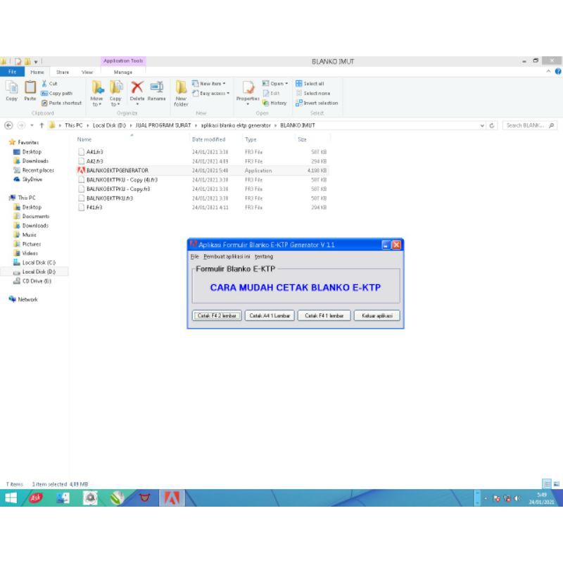 Jual aplikasi cetak formulir blanko E KTP generator | Shopee Indonesia