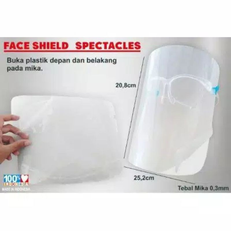 Jual Refill Plastik Mika Face Shield kacamata Nagita rafi | Shopee ...