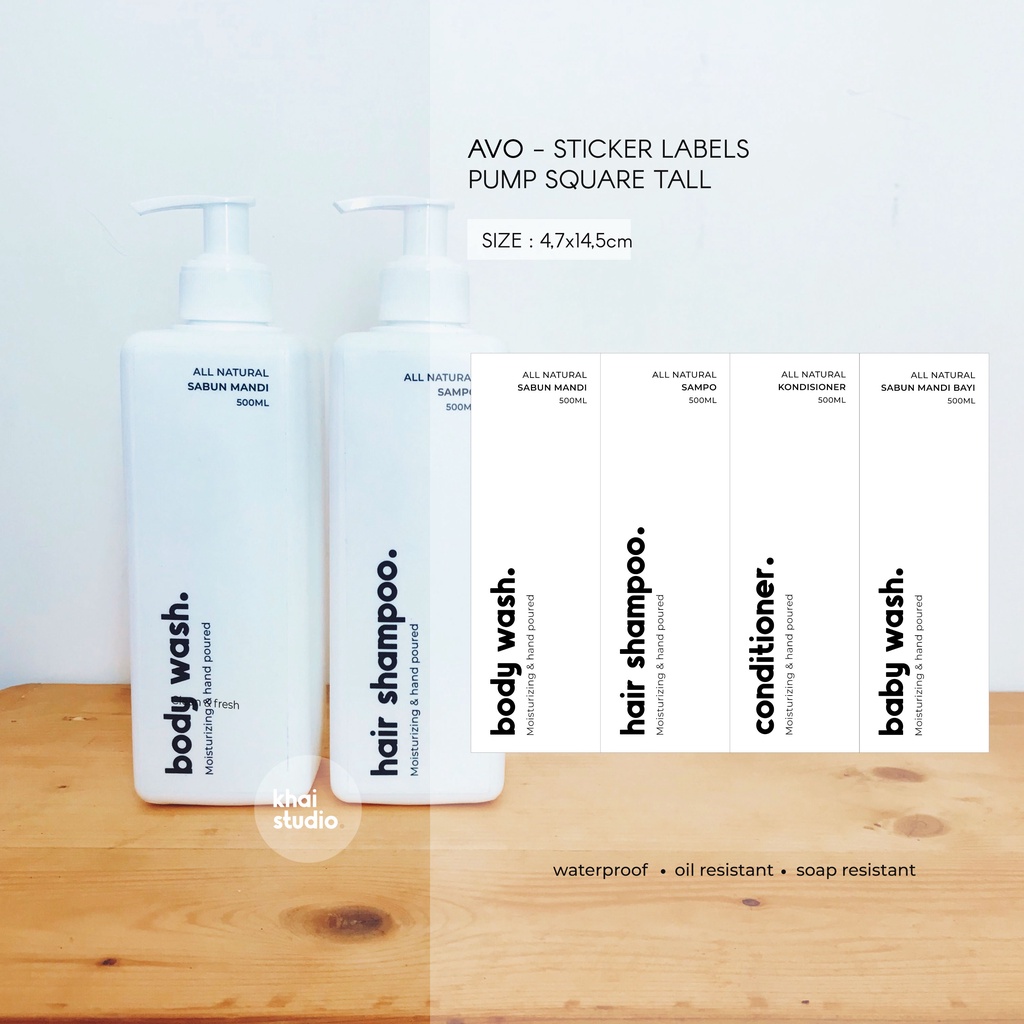 Jual Label Sticker Botol Sabun 500ML / Label Sticker Bottle Pump ...