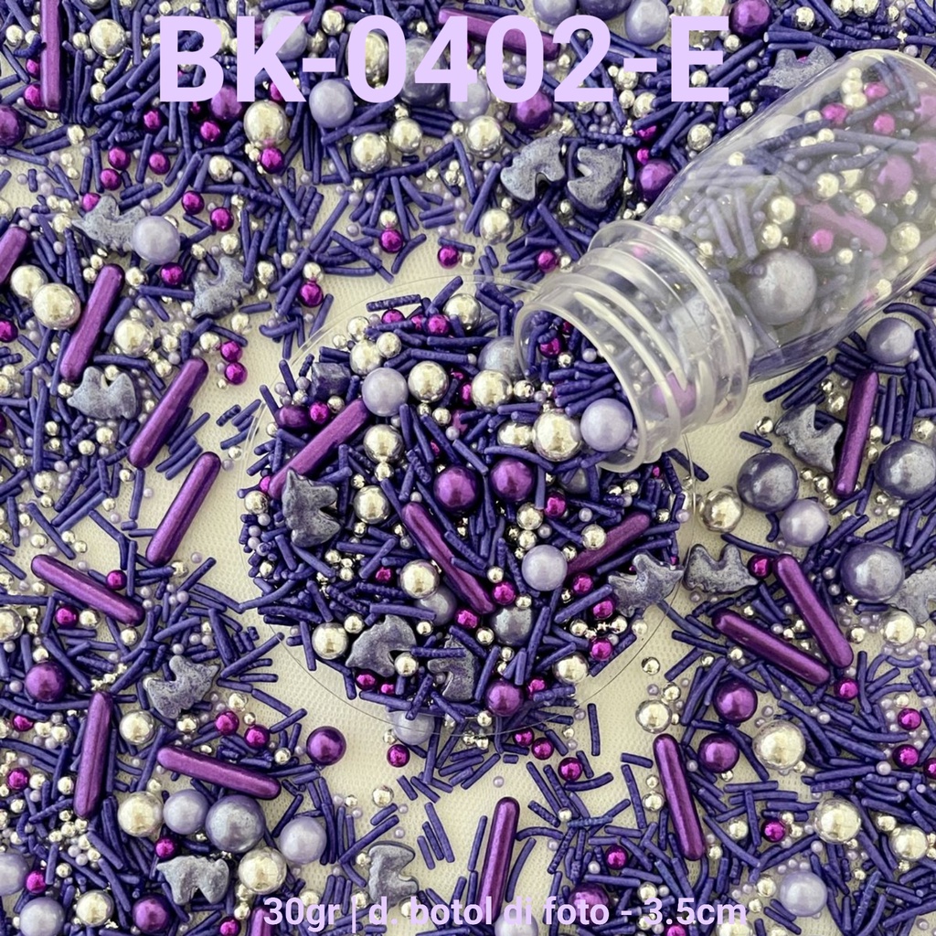 Jual GR-BK-0402 Trimit springkel sprinkles 30gr mutiara rainbow merah hijau yamama baking grosir ...