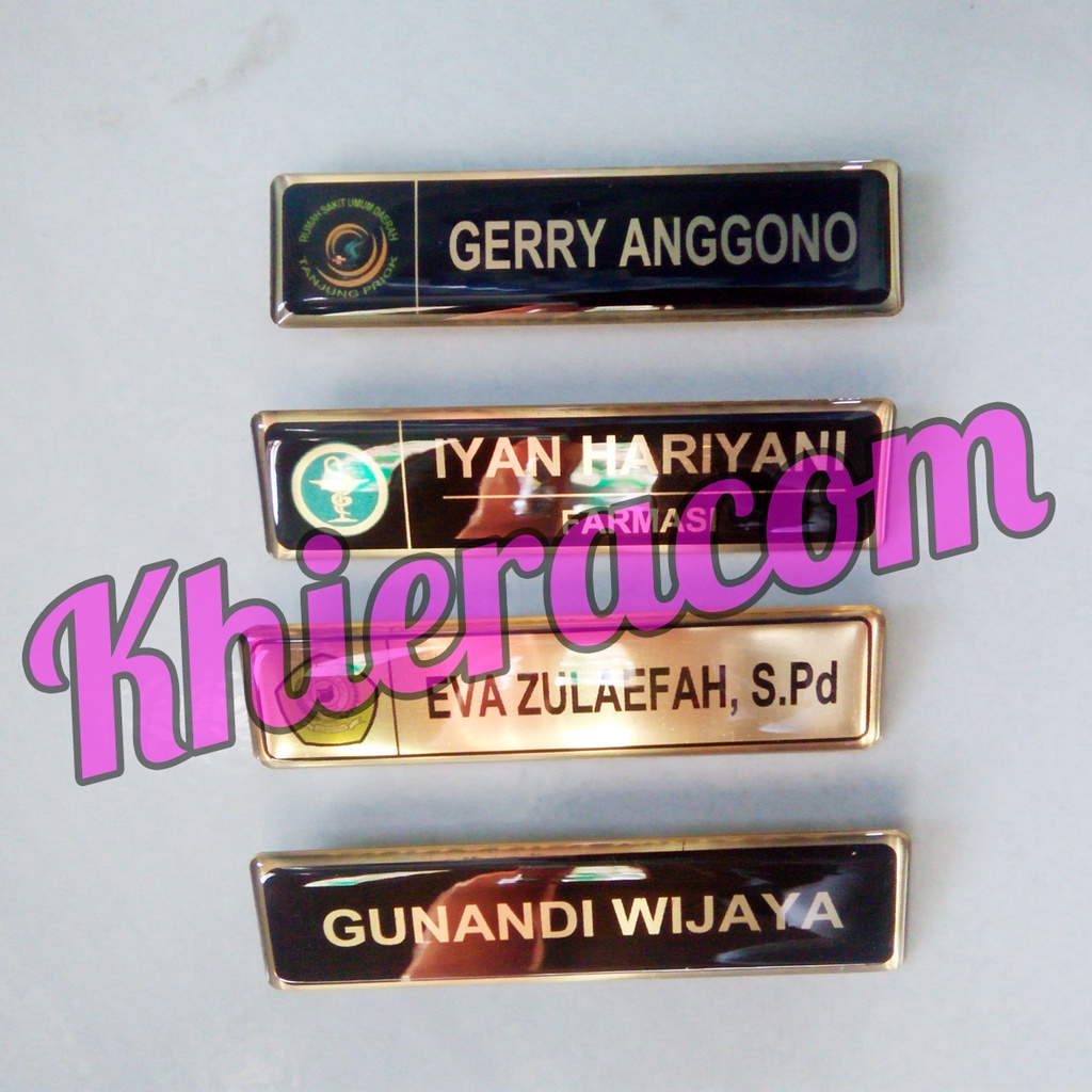 Jual Nama Dada Papan Nama Name Tag Kuningan | Shopee Indonesia