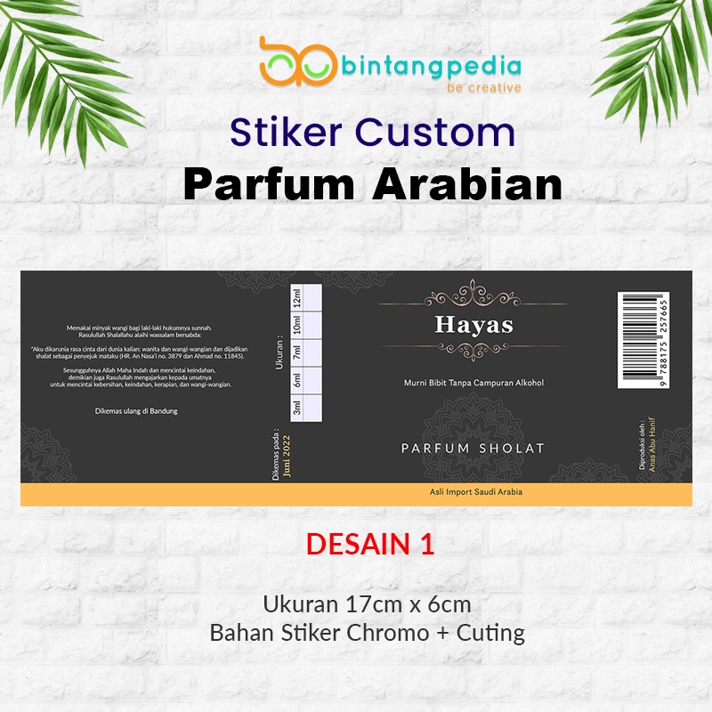Jual CETAK STIKER/LABEL PARFUM CUSTOM FREE DESIGN | Shopee Indonesia