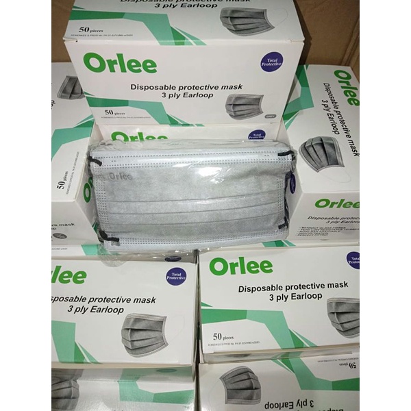 Jual Masker ORLEE Cantol Earloop 3 ply Medis Surgical Face Mask dan ...