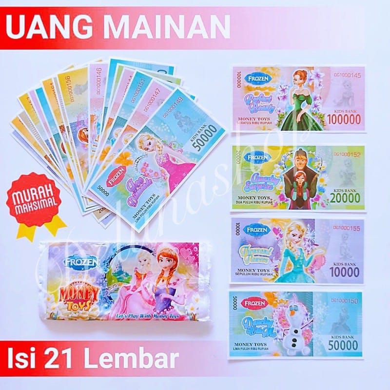 Jual Uang Mainan Anak Karakter Mainan Uang Kertas Sario Uang Palsu Uang ...