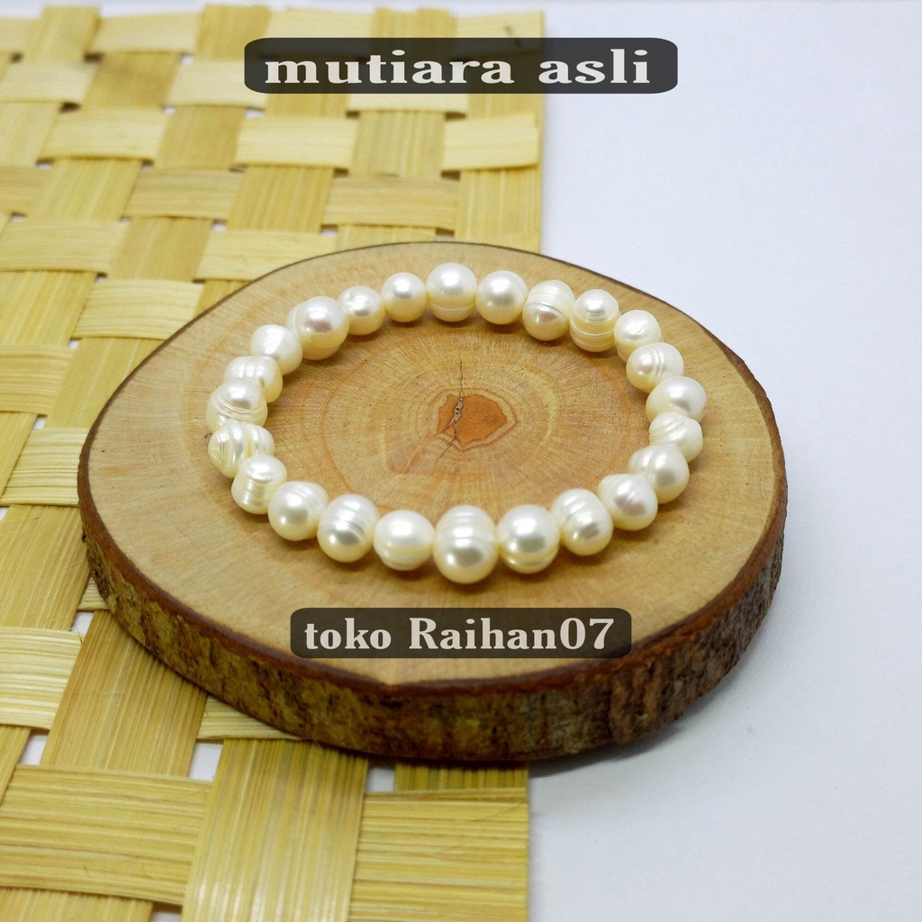 Jual GELANG BATU MUTIARA ORIGINAL 8MM | Shopee Indonesia