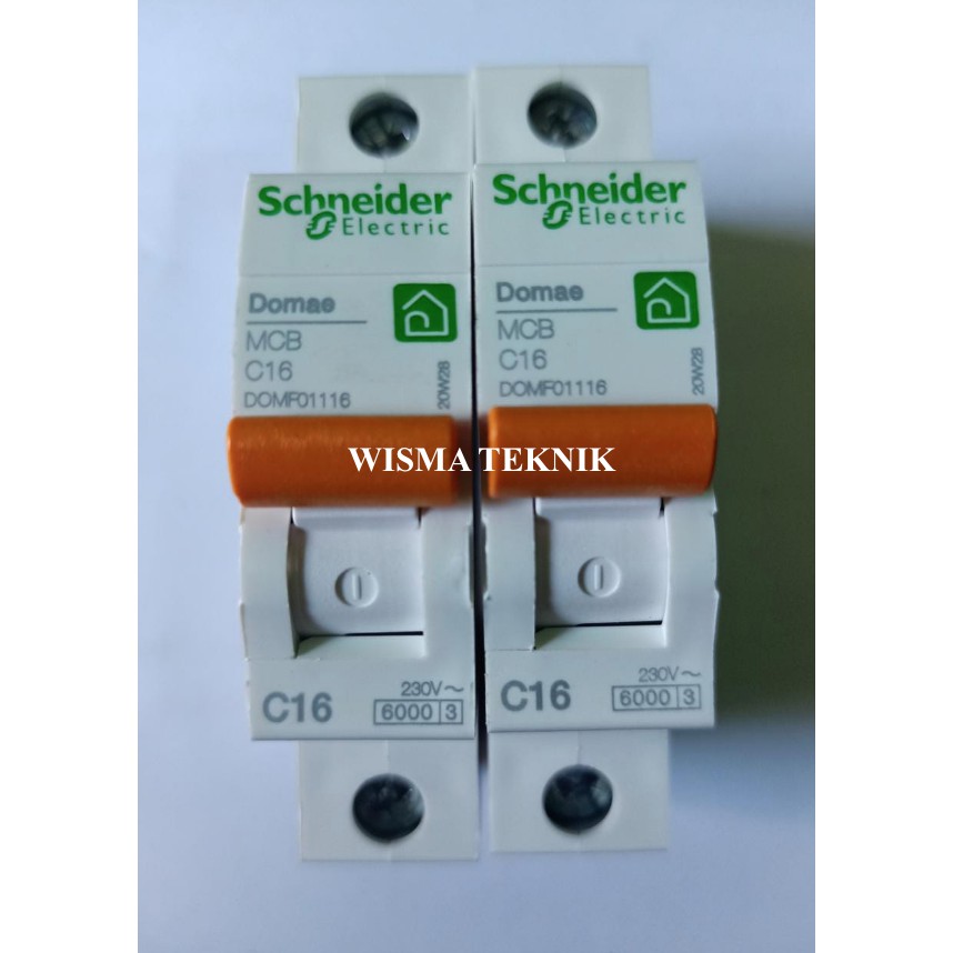 Jual MCB 16A 1P SCHNEIDER DOMAE 6 KA DOMF01116 | Shopee Indonesia