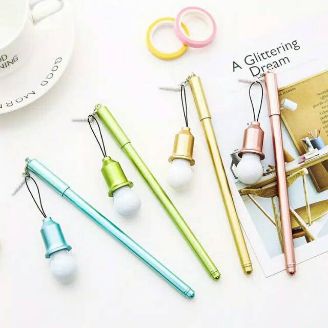 Jual Pulpen LED alat tulis ATK BALLPOINT lampu led peralatan sekolah ...