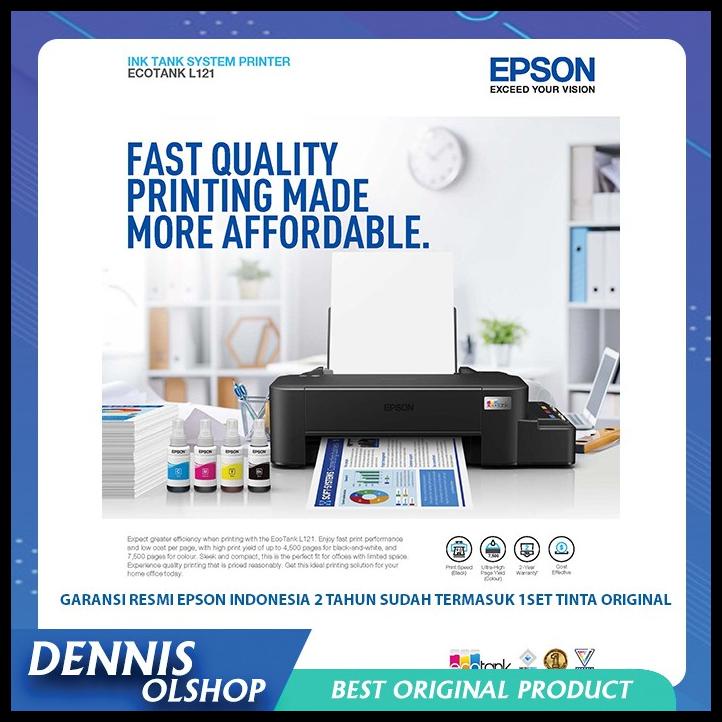 Jual Epson L121 Eco Tank Pengganti Epson L120 Print Only Garansi Resmi | Shopee Indonesia