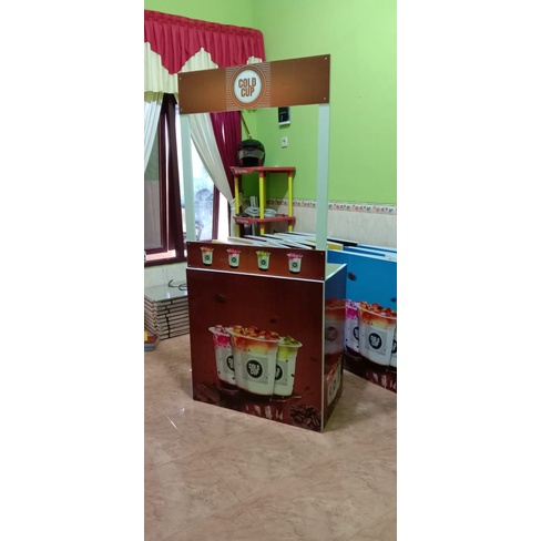 Jual [PROMO] Booth Portable / Gerobak Lipat Free Desain Banner Ukuran ...