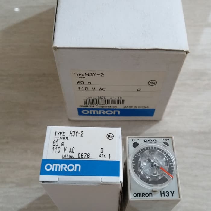 Jual Promo Timer relay H3Y 2 110V AC 60s 60 detik Omron original H3Y2 1 menit Berkualitas ...