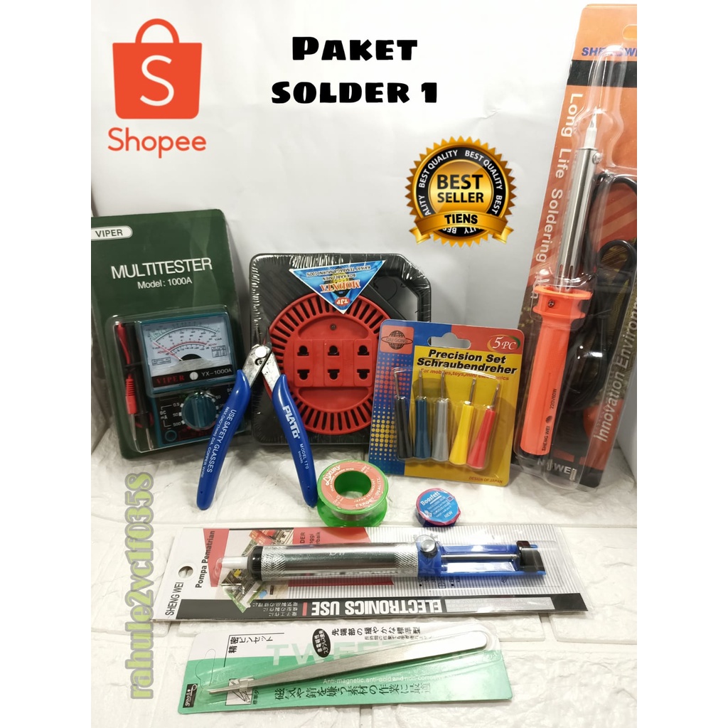 Jual Alat Solder Listrik SOLDER 60W Orange / 1 set obeng hp / colokan ...