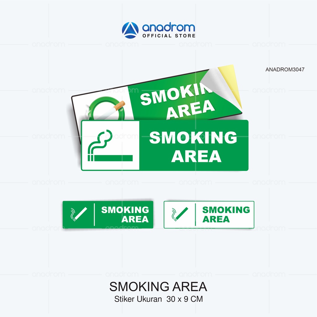 Jual Stiker Area Merokok | Smoking Area | Anadrom 3047 | Shopee Indonesia