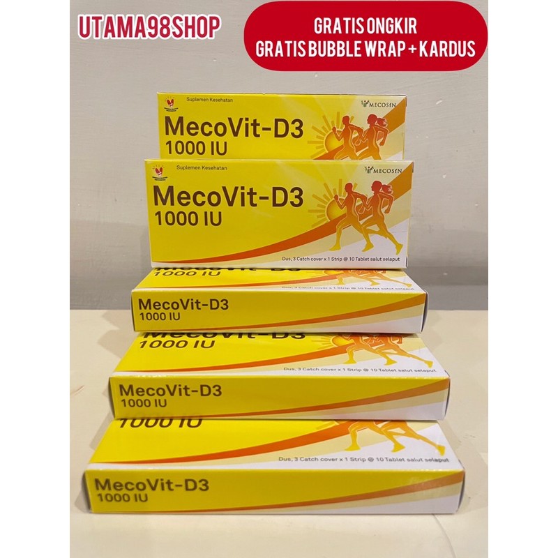 Jual MECOVIT D3 VITAMIN D 1000 IU ISI 30 TABLET | Shopee Indonesia