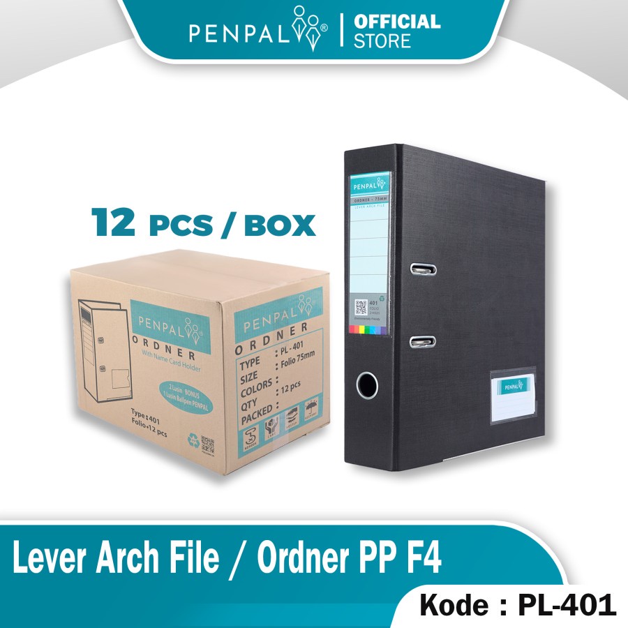 Jual Penpal Lever Arch File / Ordner Folio PL-401 ( 12 Pcs ) | Shopee ...