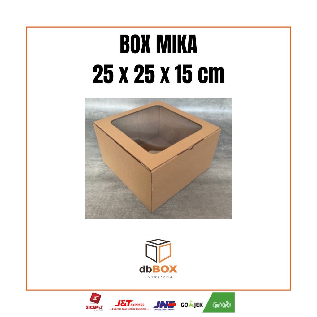 Jual BOX MIKA 25x25x15 cm | Box Die Cut dan Easy Usage | Box Kue Bolu ...