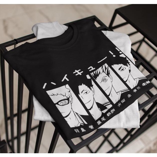 Jual Tshirt Haikyuu Team Toru Kei Kotaro Tetsuro Akashi Hinata Black ...