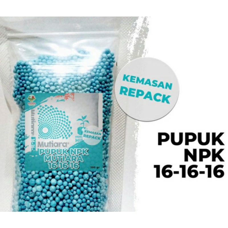 Jual Npk mutiara 16 kemasan repack 200gram | Shopee Indonesia