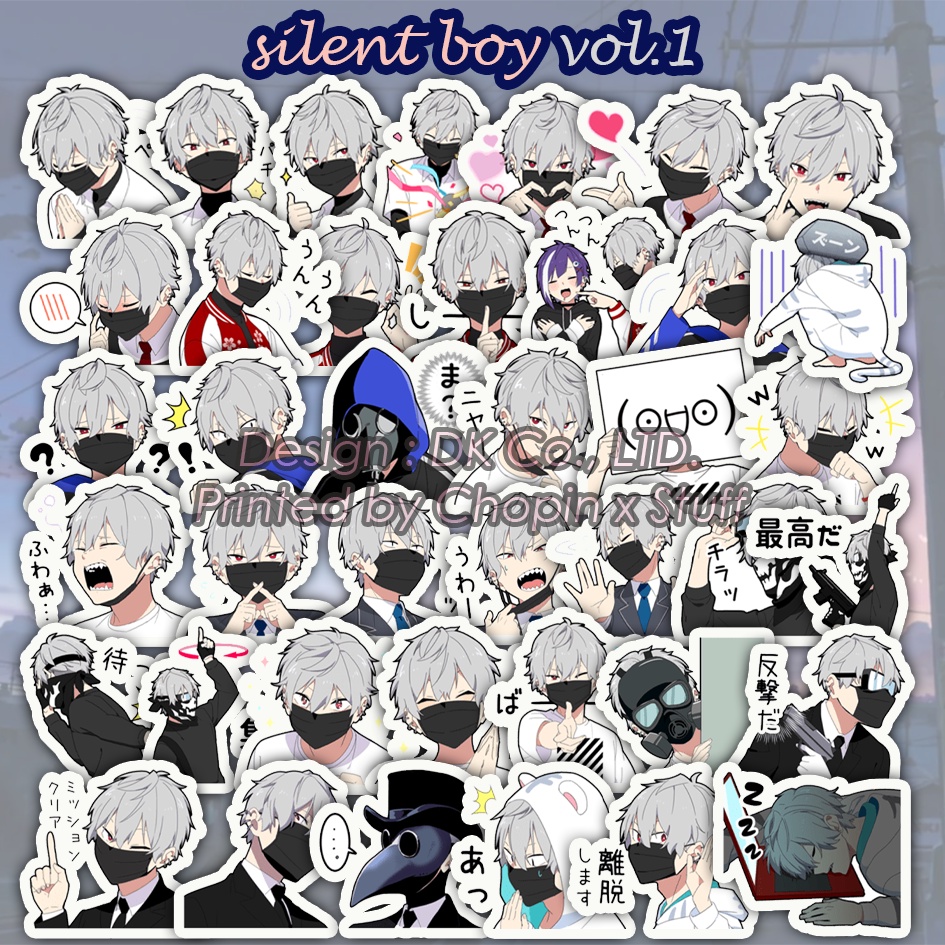 Jual Sticker Pack Silent Boy / Stiker Anime Cowok Cute Lucu Cool ...