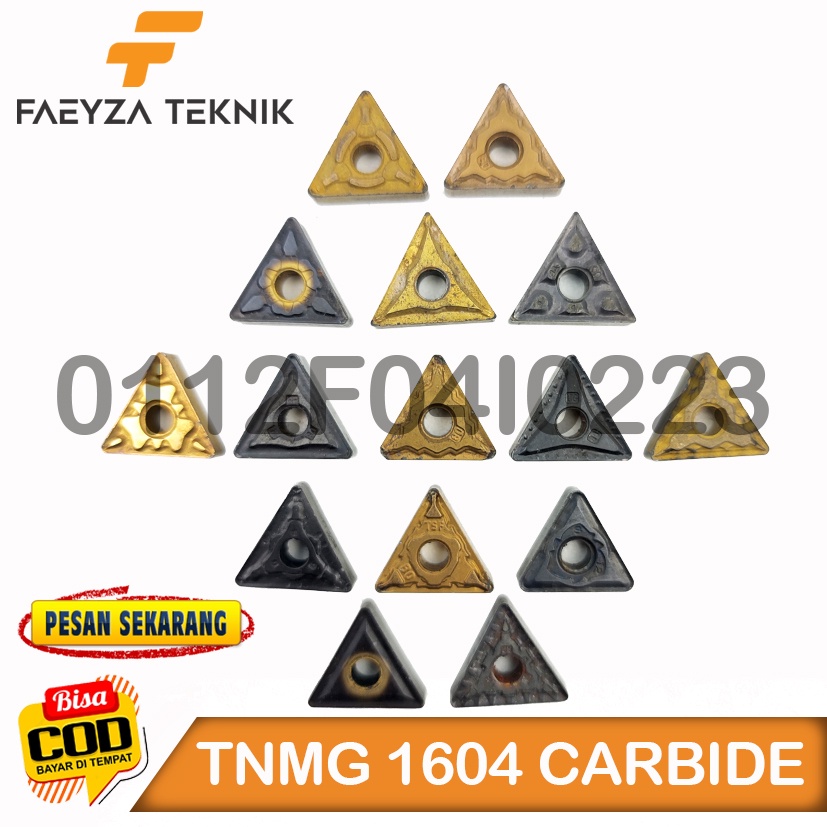 Jual insert bubut tnmg 1604 carbide bukan cermet tcmt tngg | Shopee ...