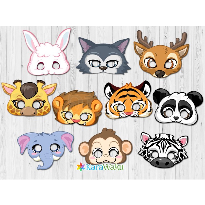 Jual NEW Topeng Pesta Ultah Anak Karakter/Birthday Party Mask Animal ...
