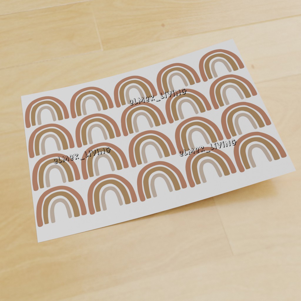 Jual Wall Sticker Rainbow / Stiker Dinding Motif pelangi / Earth Tone ...