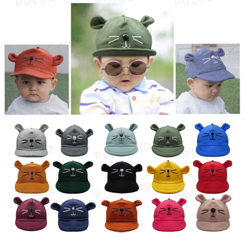 Jual topi bayi / topi anak / topi bordir 3bln-3th | Shopee Indonesia