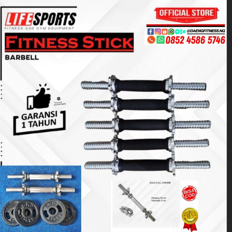 Jual STICK Barbel pendek 35 cm diameter / lubang 3"cm | Shopee Indonesia