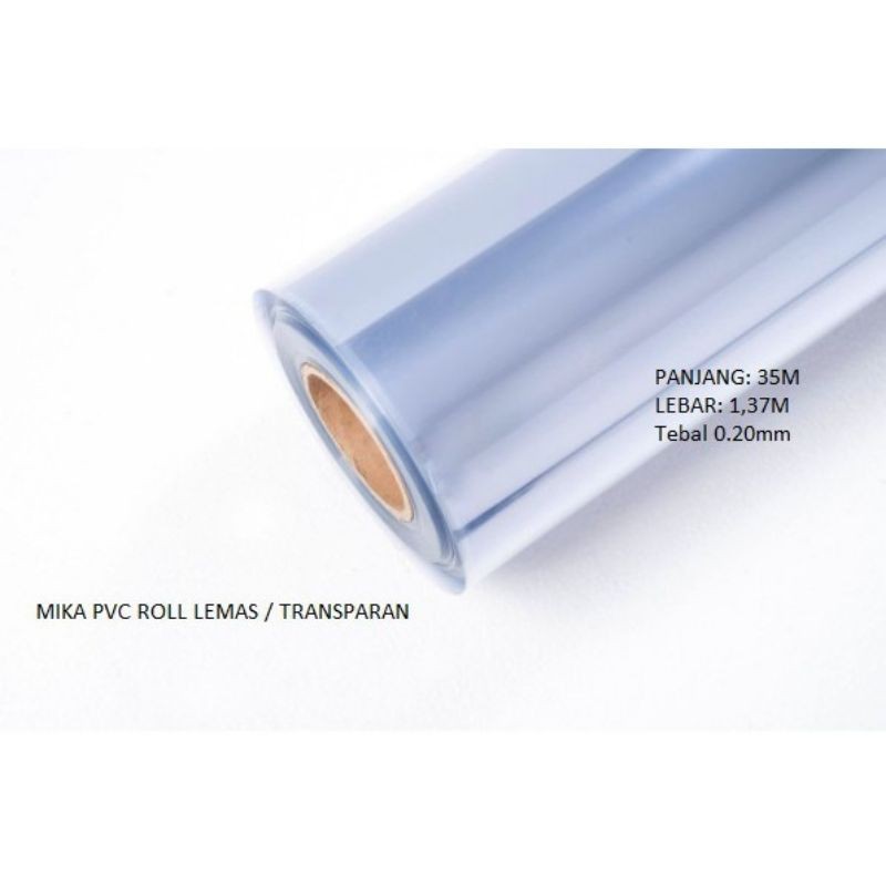 Jual plastik mika bening lentur roll panjang 50m Lebar 1,37m Tebal 0.20mm. murah banger | Shopee ...