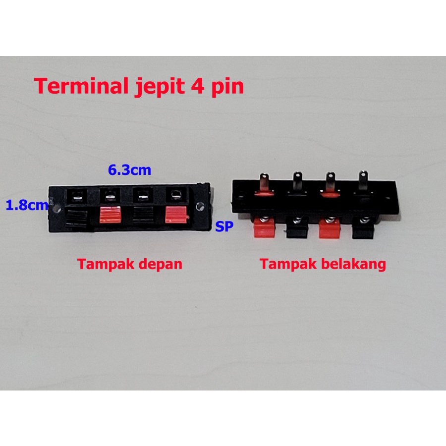 Jual Terminal Jepit 4 Pin Speaker Amplifier Kabel Power Box 4P 4Pin ...
