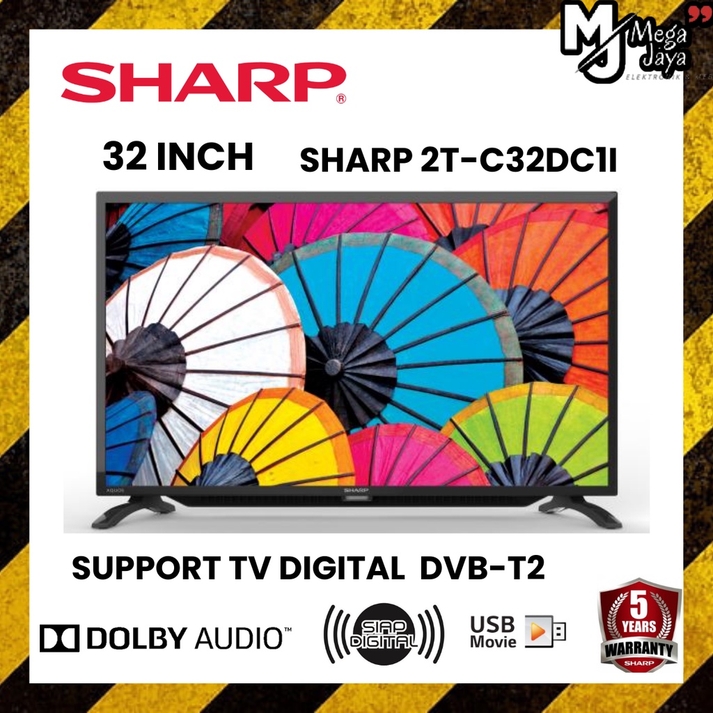 Jual TV LED SHARP 32 INCH 2T-C32DC1i / HD DIGITAL | Shopee Indonesia