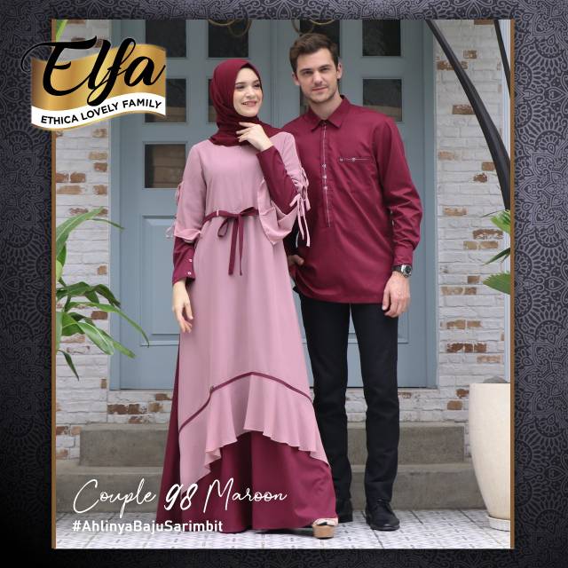 Jual ETHICA ELFA COUPLE 98 MAROON (KAHFI 128 MAROON, KAGUMI 166 MAROON ...