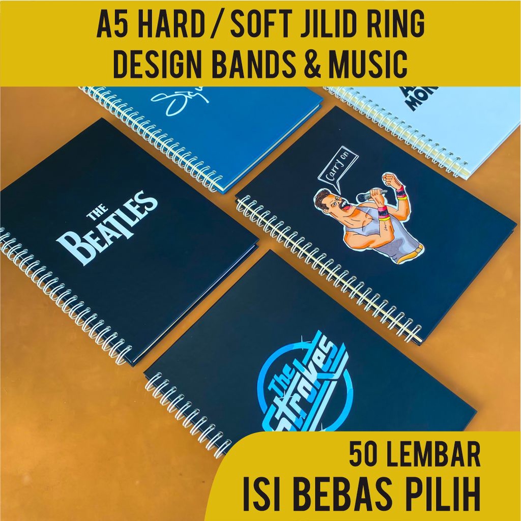 Jual Notes Jilid Ring Spiral Isi Bebas Pilih A5 50 Lembar Hardcover ...