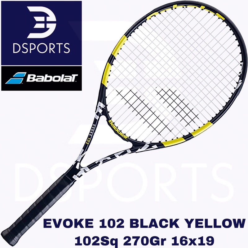 Jual Babolat Evoke 102 Black Yellow 270gr 270 g ( Racket Tennis Tenis ...