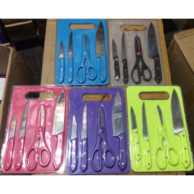 Jual pisau set + talanan | Shopee Indonesia
