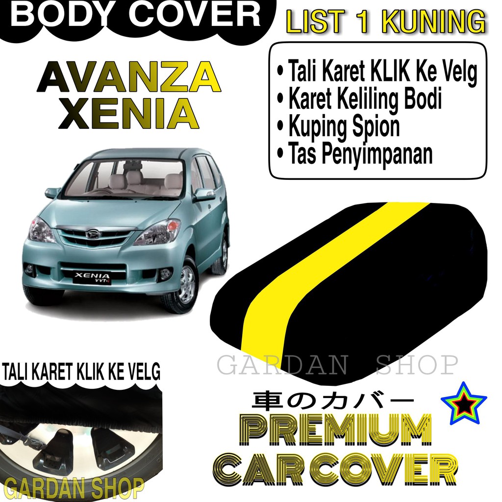 Jual Body Cover AVANZA XENIA List KUNING Penutup Pelindung Bodi Mobil ...