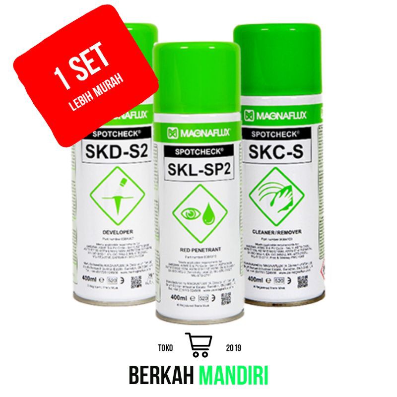 Jual Magnaflux SPOTCHECK 1 SET (Cleaner,Developer,Penetrant) | Shopee ...