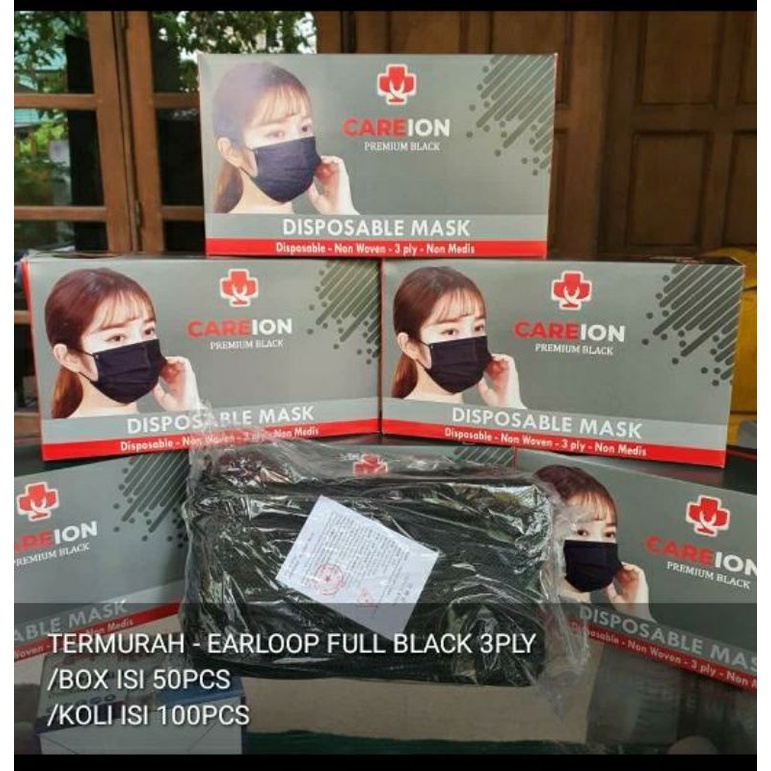 Jual Masker warna Hitam isi 50 pcs | Shopee Indonesia