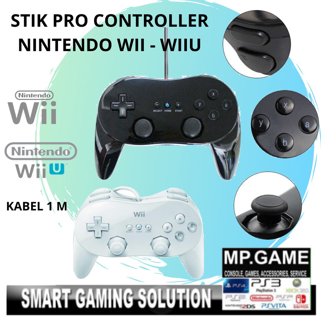 Jual Stik Stick Pro Controller Nintendo Wii - WIIU / Stik Nintendo Wii ...