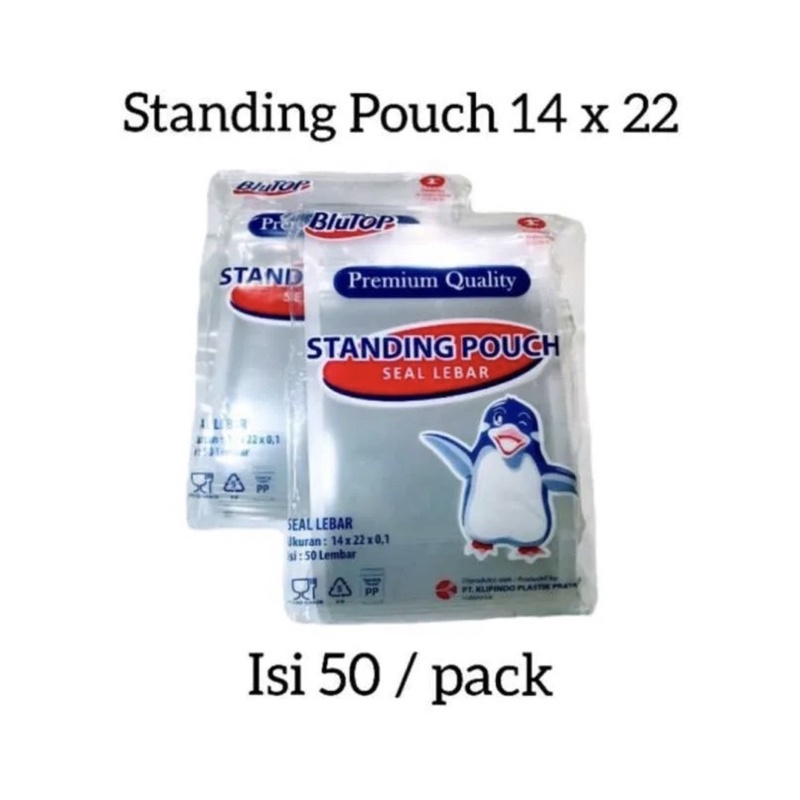 Jual Plastik Standing Pouch/Plastik klip Berdiri/uk:14x22 Plastik ...