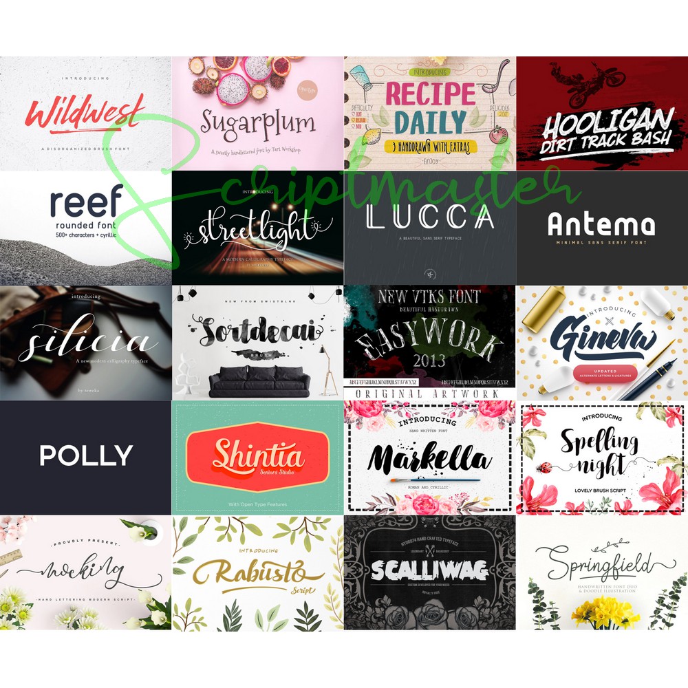 Jual Koleksi 20 Font Pack - Premium Fonts #2 | Shopee Indonesia