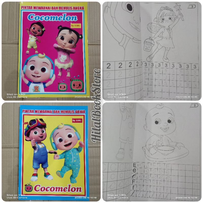 Jual buku anak//buku mewarnai//cocomelon | Shopee Indonesia