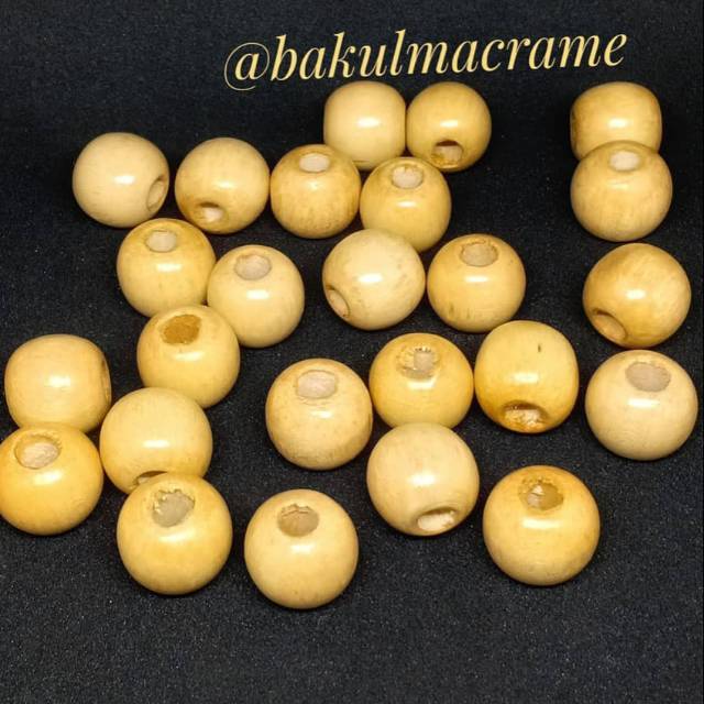 Jual Manik Kayu Macrame Natural Kecil | Shopee Indonesia