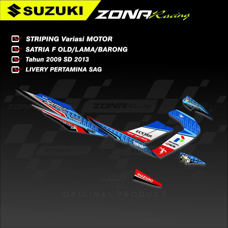 Jual STRIPING VARIASI STICKER/STIKER SATRIA F150 OLD/LAMA FU KEPALA ...