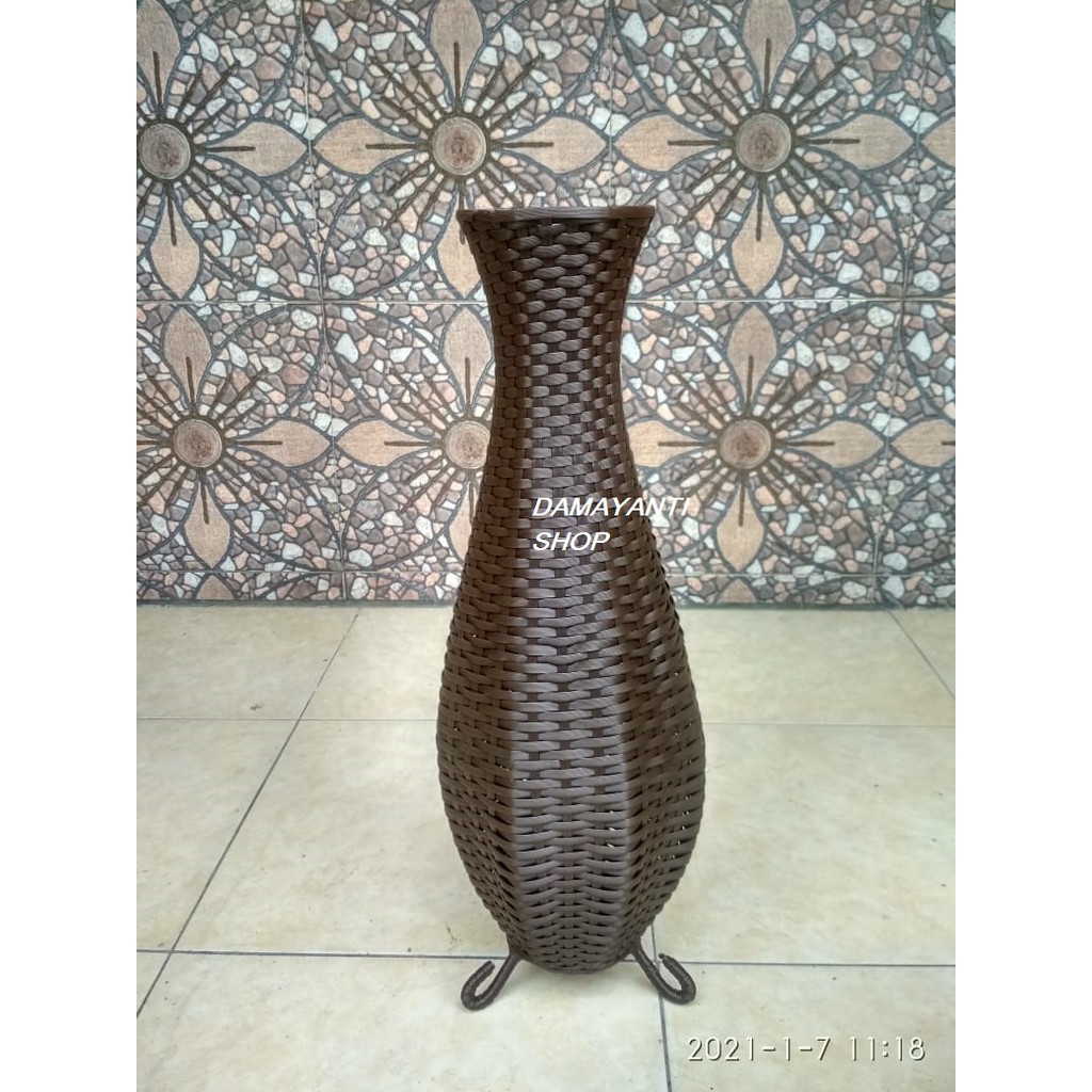 Jual POT GUCI ROTAN SINTETIS COKLAT(Tidak Untuk COD) | Shopee Indonesia