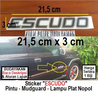 Jual sticker cutting stiker strip merk list body tulisan suzuki escudo ...