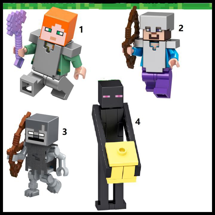 Jual Minecraft Alex Steve Enderman Stray Minifig Minifigure Lego