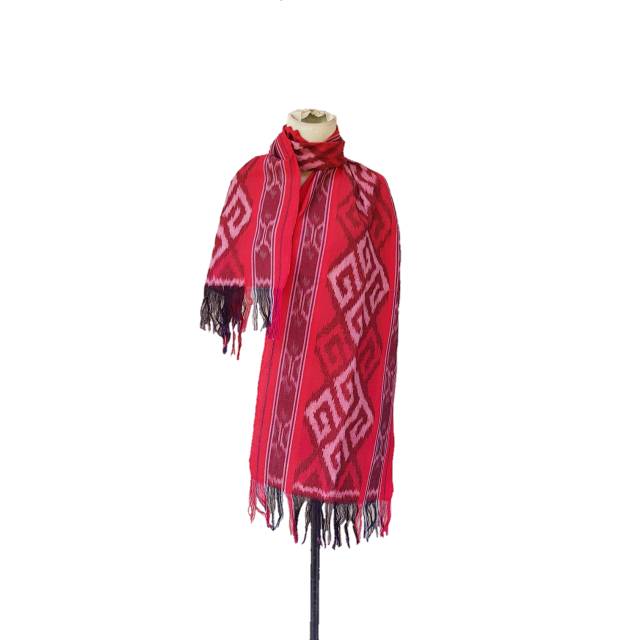 Jual Spesial Tenun syall motif toraja merah | Shopee Indonesia