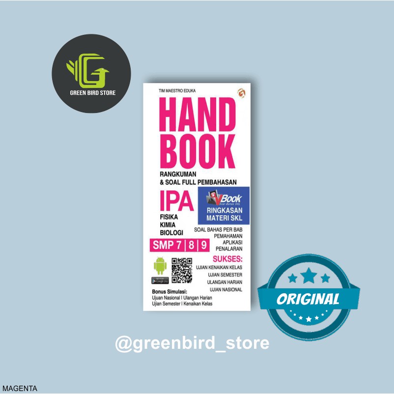 Jual BUKU PELAJAR SMP HANDBOOK RINGKASAN & FULL SOAL PEMBAHASAN IPA SMP ...