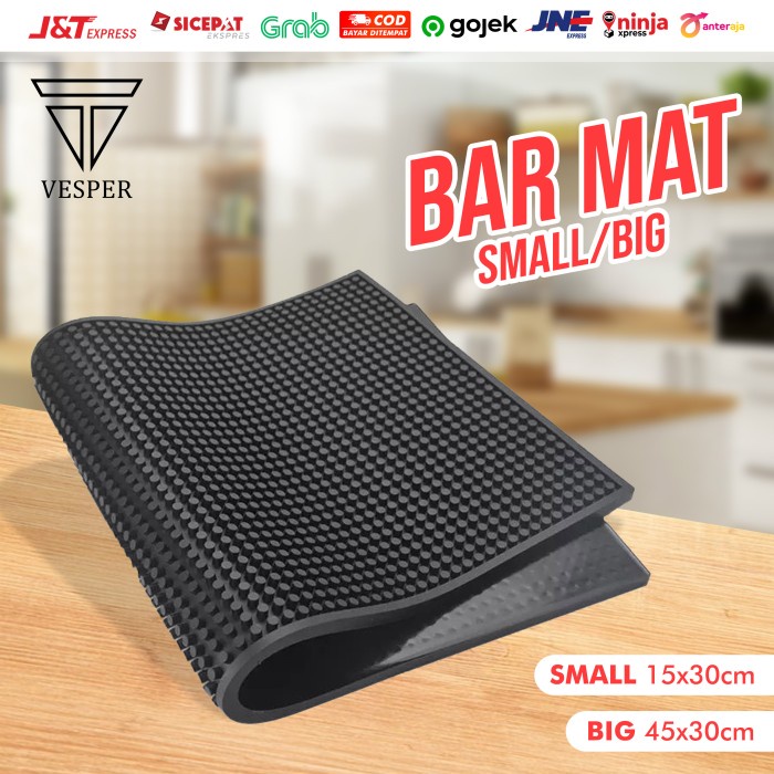 Jual bar mat bartender rubber anti slip / tatakan gelas / alas meja ...